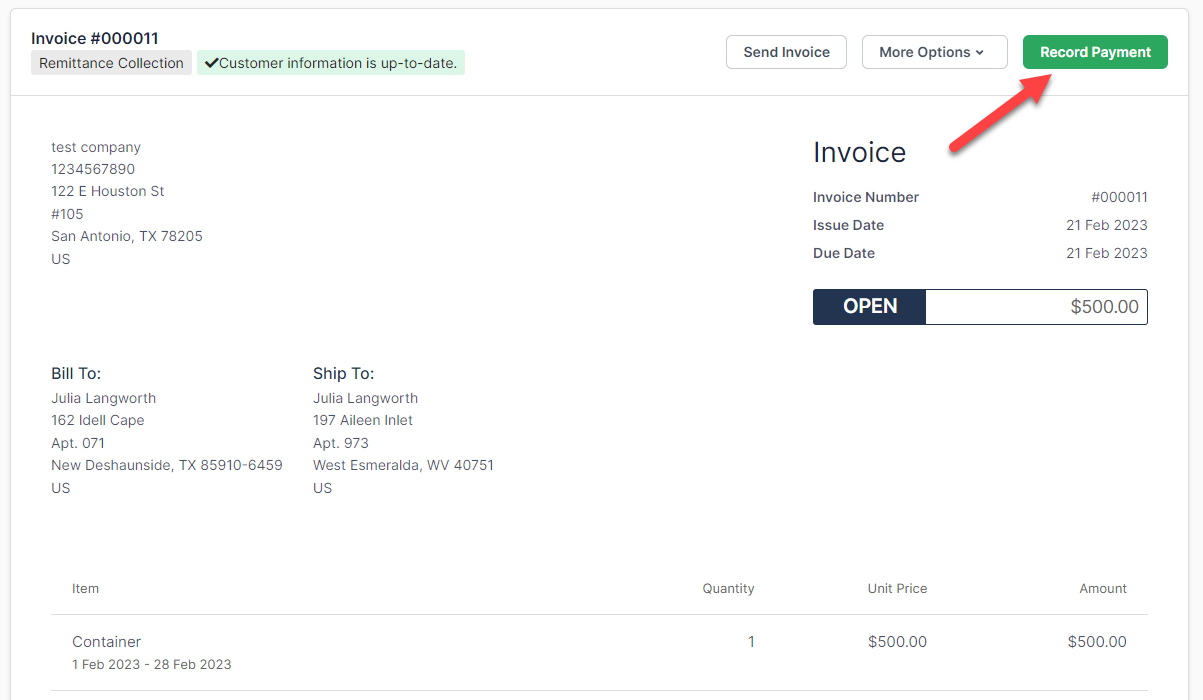 Service Credits – Advanced Billing