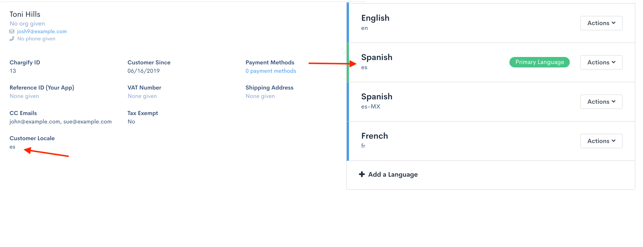 Language Application – Advanced Billing