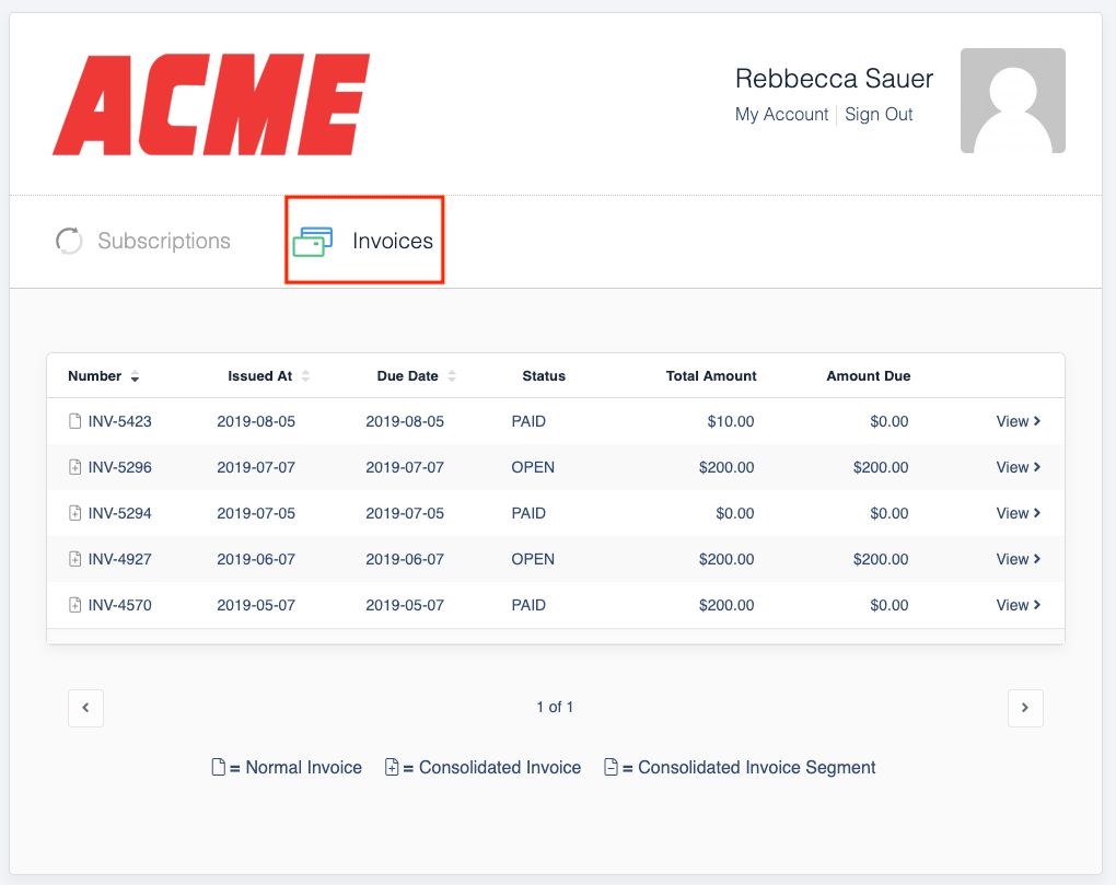 Subscriber Interface Introduction – Advanced Billing