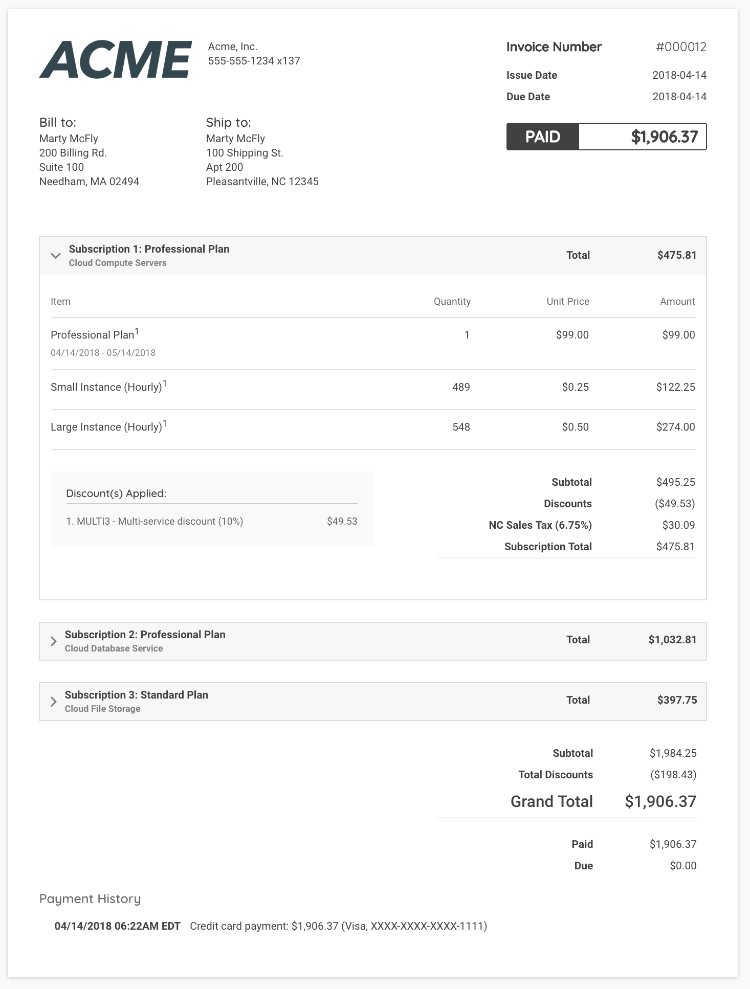 Invoice Consolidation – Advanced Billing